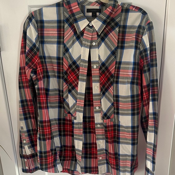 J. Crew | Tops | J Crew Multicolor Plaid Shirt | Poshmark
